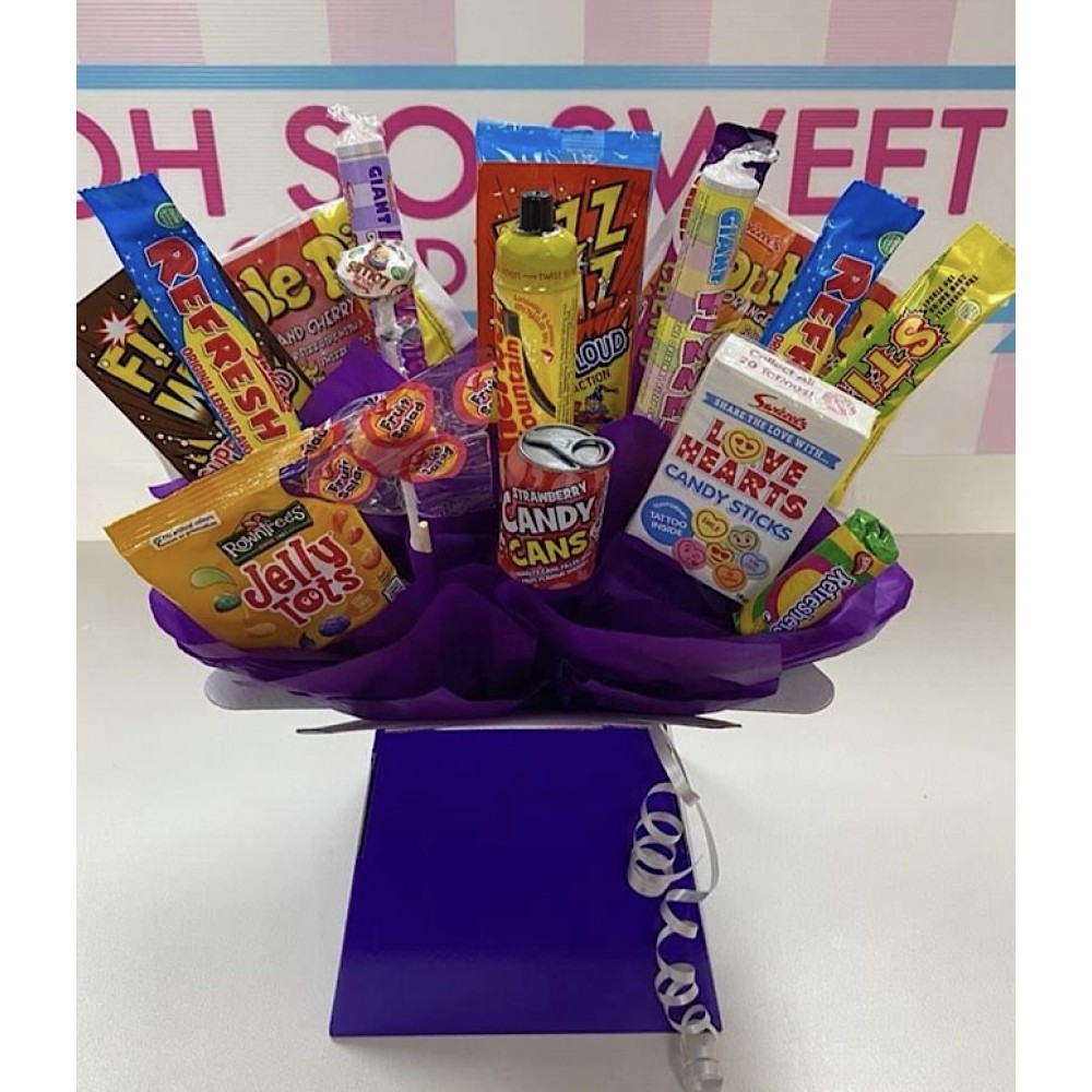 Retro Sweets Box Bouquet