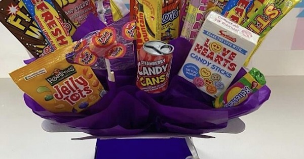 Retro Sweets Box Bouquet