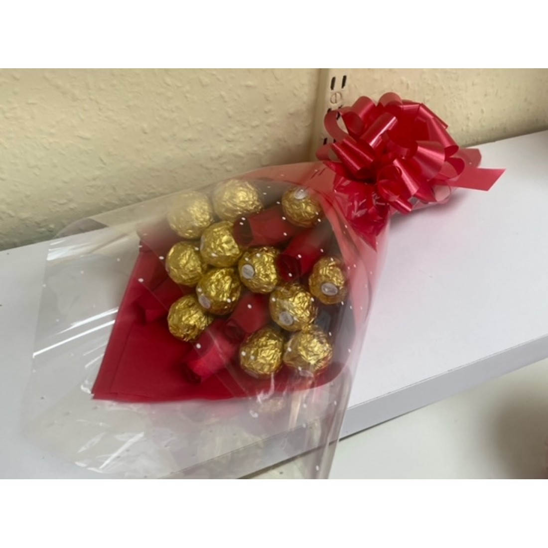 Red Ferrero Rocher Rose Bouquet