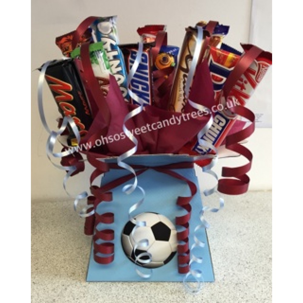 Chocolate Bar Bouquet in Football Team Colours