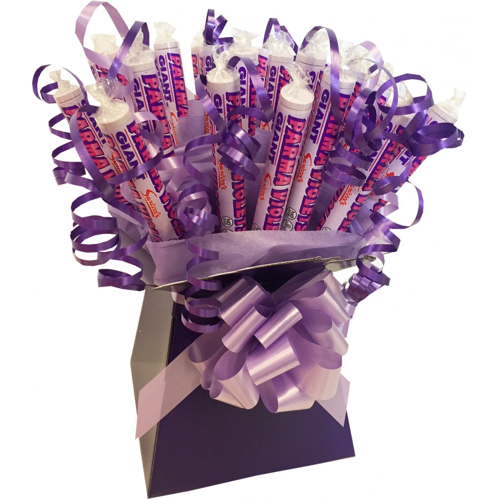 Giant Parma Violets Box Bouquet